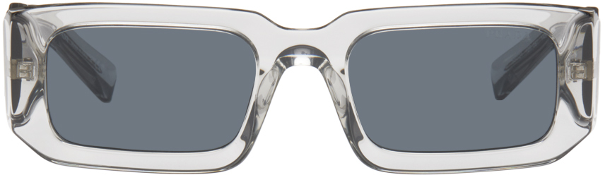 Prada Eyewear: Transparent Rectangular Sunglasses | SSENSE