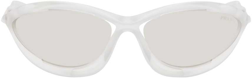 Prada Eyewear: Transparent Runway Sunglasses | SSENSE UK