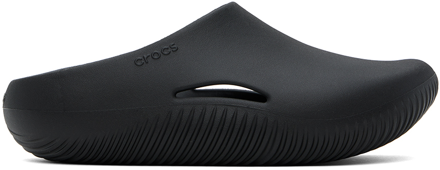 Black Mellow Recovery Clogs by Crocs on Sale