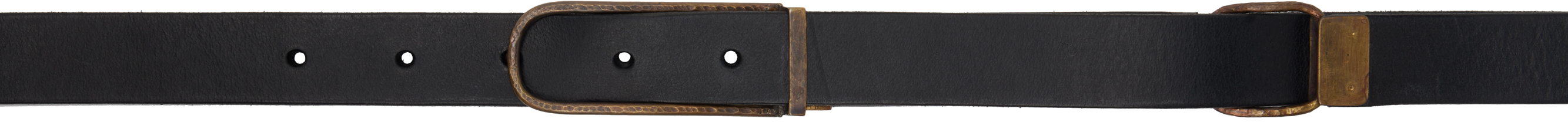 DEVOA: Black Leather Blet | SSENSE