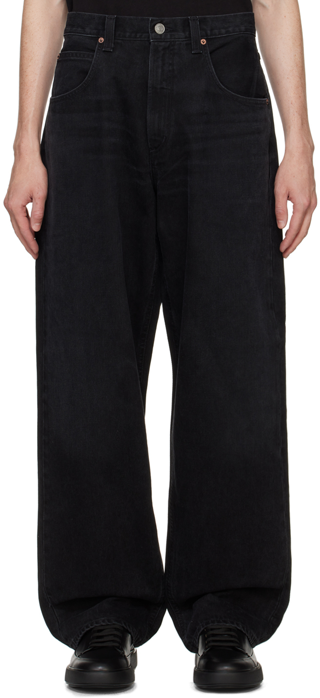 AGOLDE: Black Fusion Jeans | SSENSE