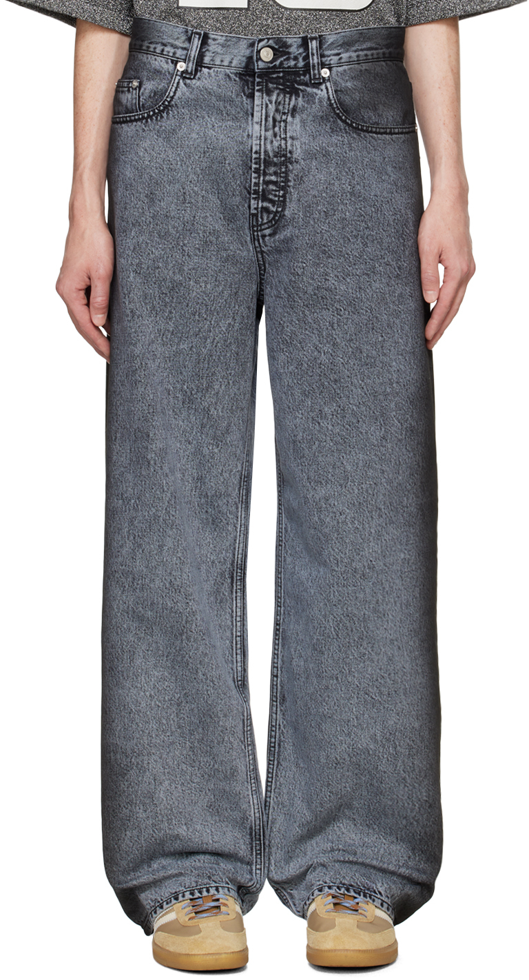 le PÈRE: Black Wide-Leg Jeans | SSENSE