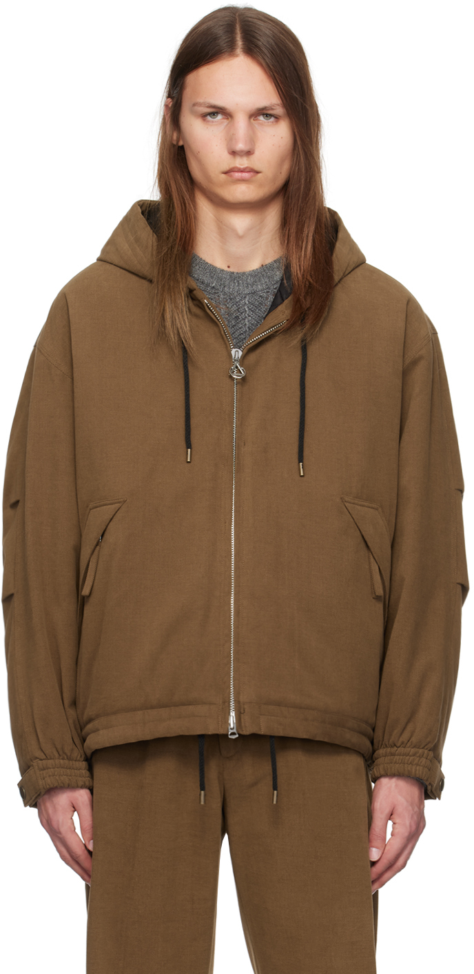 Solid Homme: Brown Padded Jacket | SSENSE