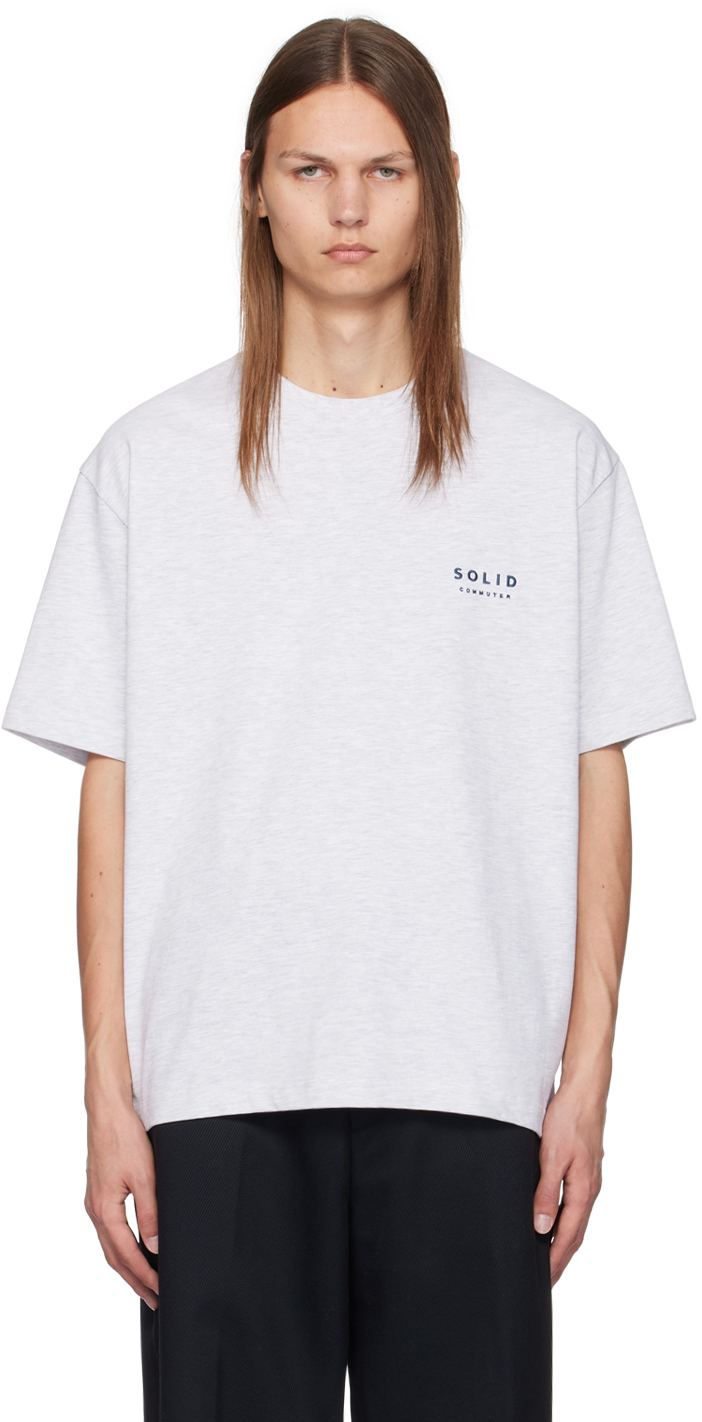 Solid Homme: Gray 'Commuter' T-Shirt | SSENSE