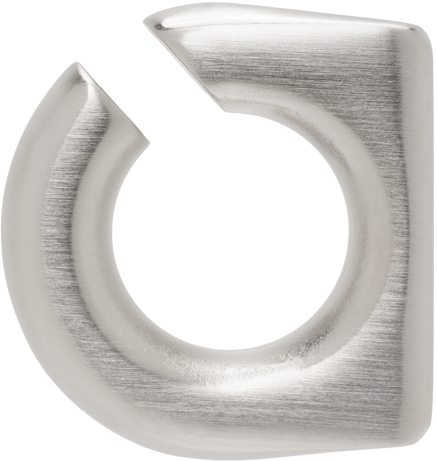 Silver Porterville Round Prong Ear Cuff by Rick Owens on Sale