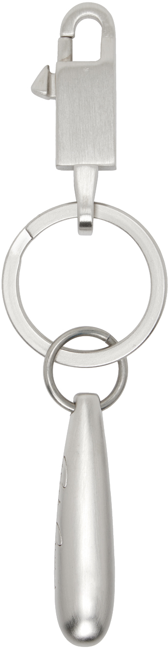 Rick Owens: Silver Porterville Teardrop Keychain | SSENSE