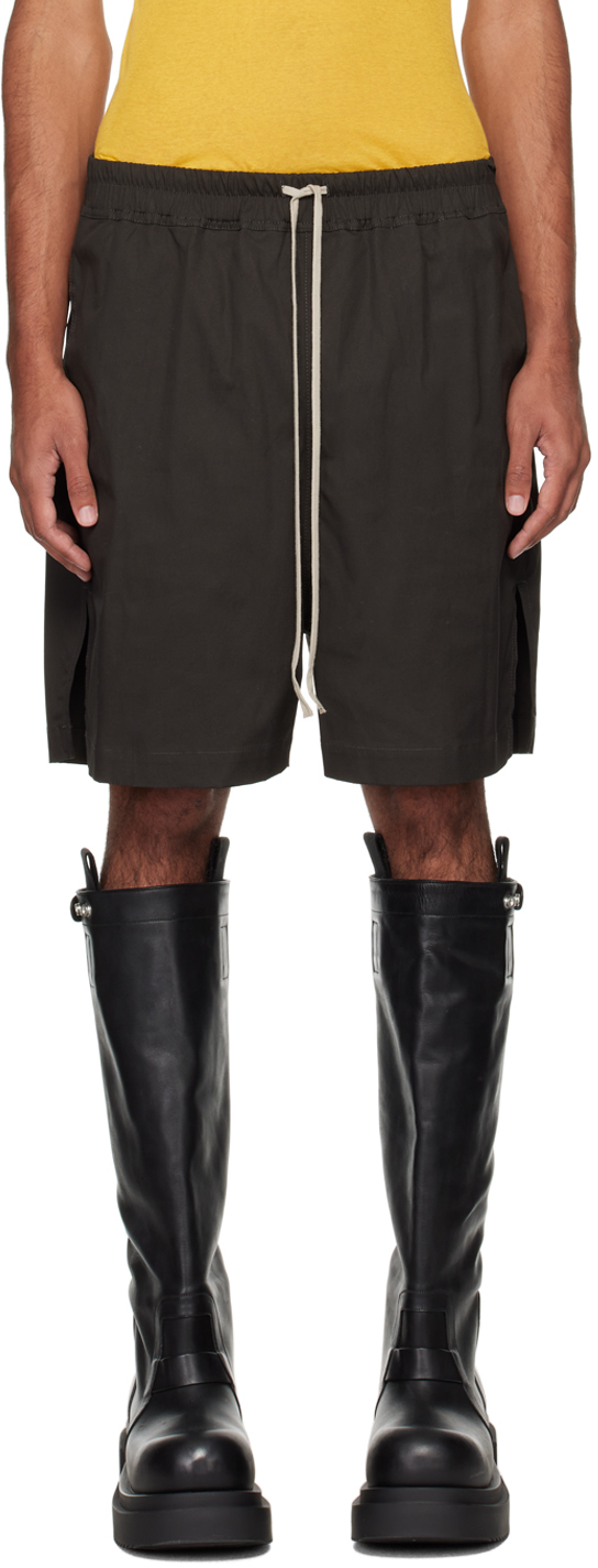 Gray Porterville Boxers Shorts by Rick Owens on Sale