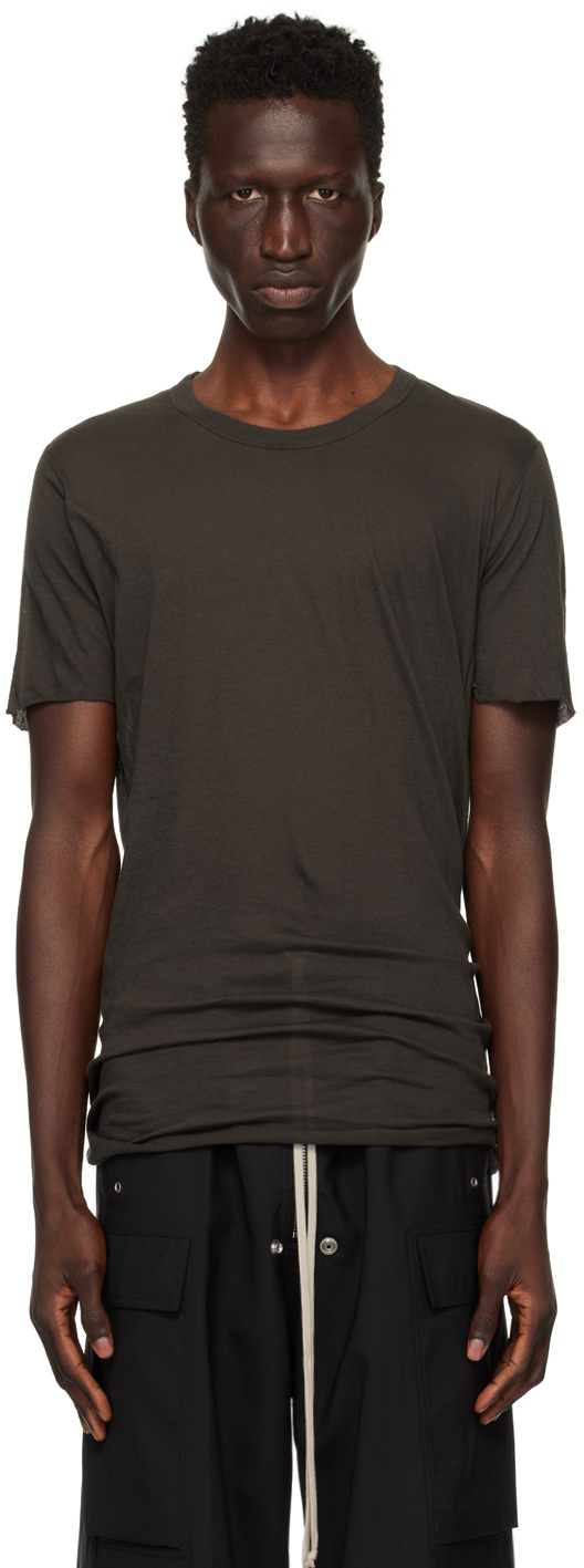 Rick Owens: Gray Porterville Basic T-Shirt | SSENSE