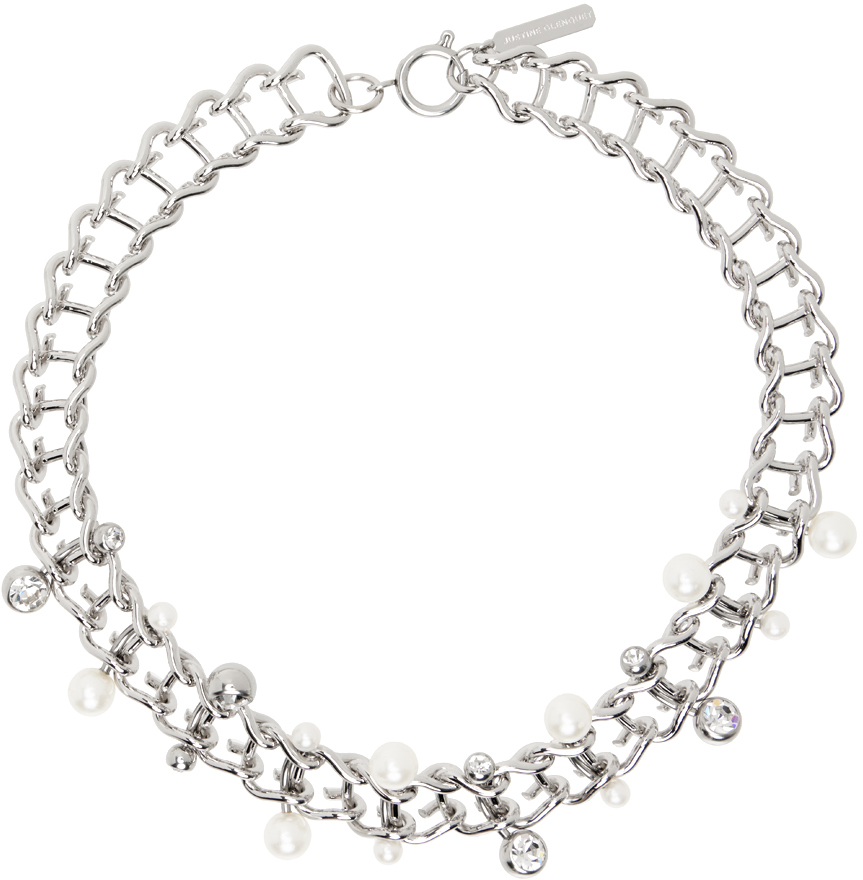 Justine Clenquet: Silver Mindy Choker | SSENSE