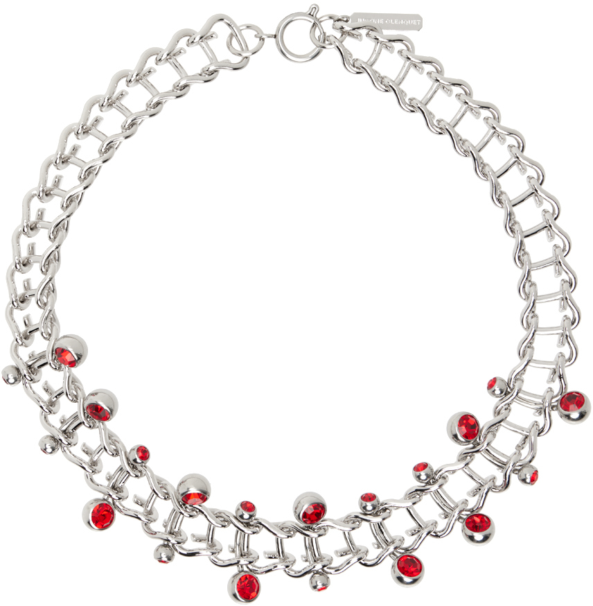 Justine Clenquet: Silver Mindy Choker | SSENSE