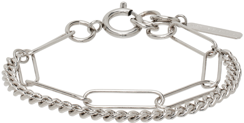 SSENSE Canada Exclusive Silver Pixie Bracelet by Justine Clenquet on Sale