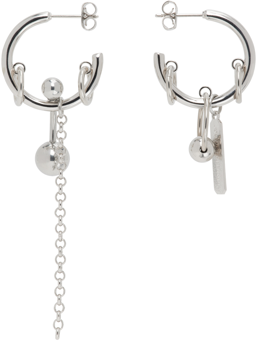Justine Clenquet: Silver Evie Earrings | SSENSE