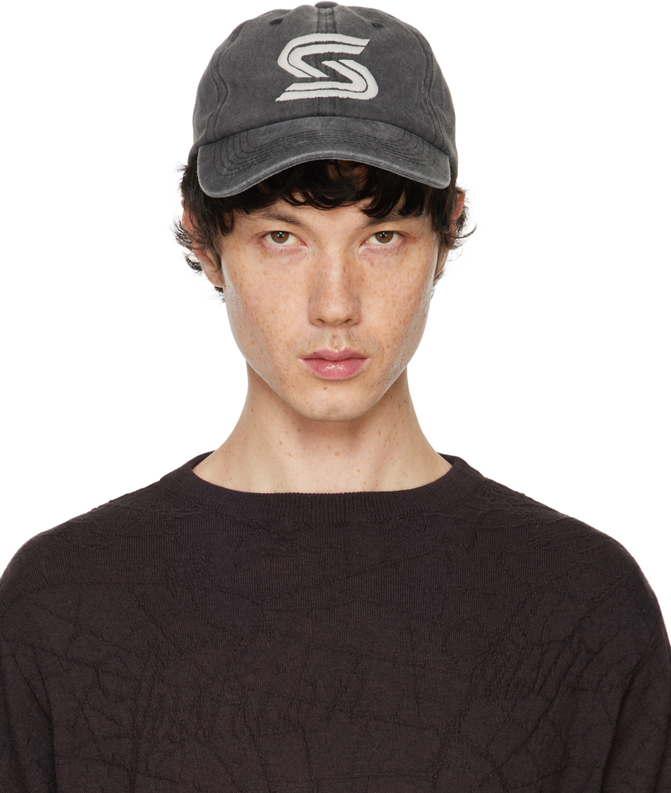 Gray Murano Bead Cap by Serapis on Sale