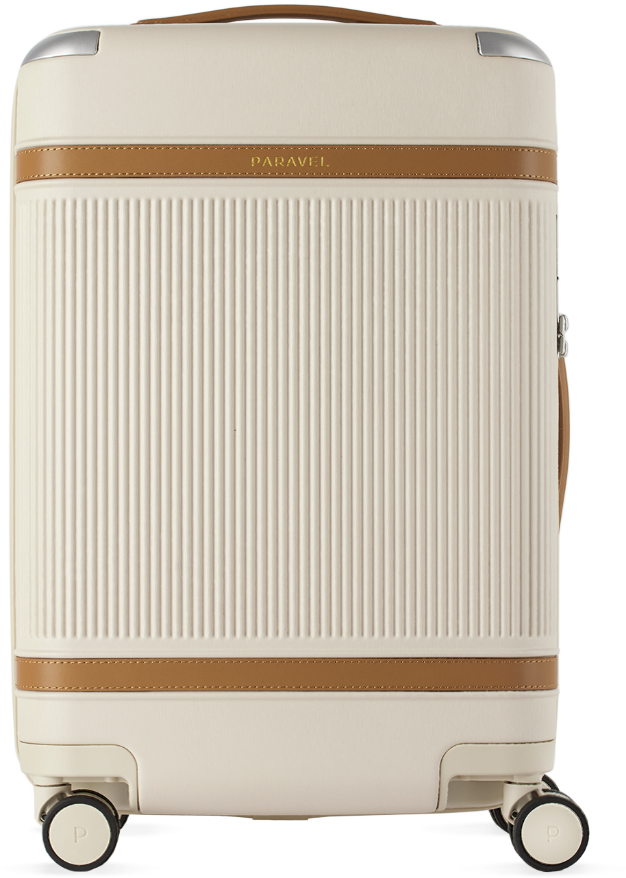 Paravel: Beige Aviator Carry-On Plus Suitcase | SSENSE UK