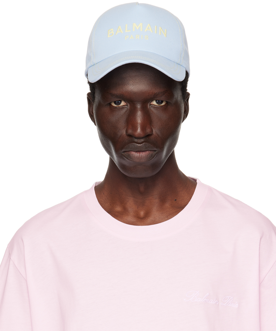 Blue 'Balmain Paris' Embroidery Cap by Balmain on Sale