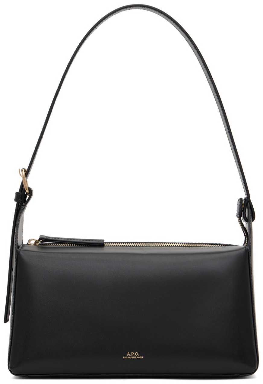 A.P.C.: Black Virginie Shoulder Bag | SSENSE