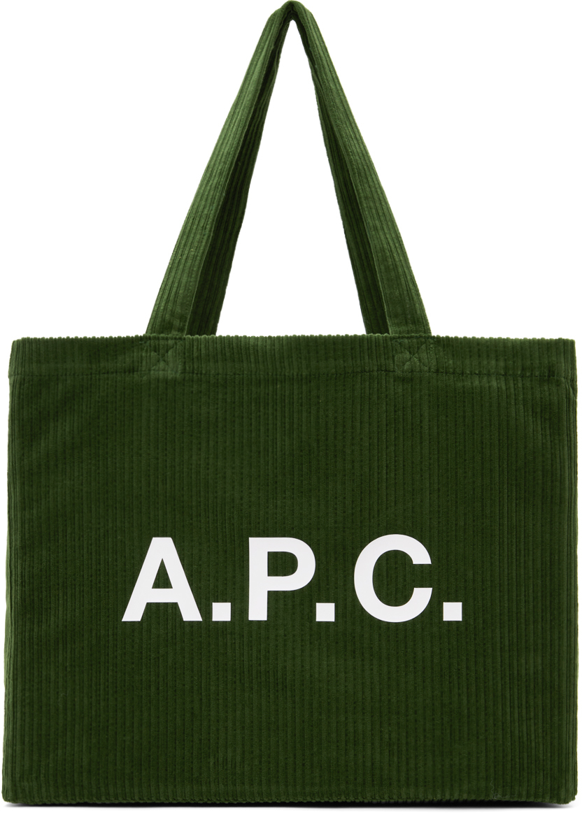 A.P.C.: Green Diane Shopping Tote | SSENSE
