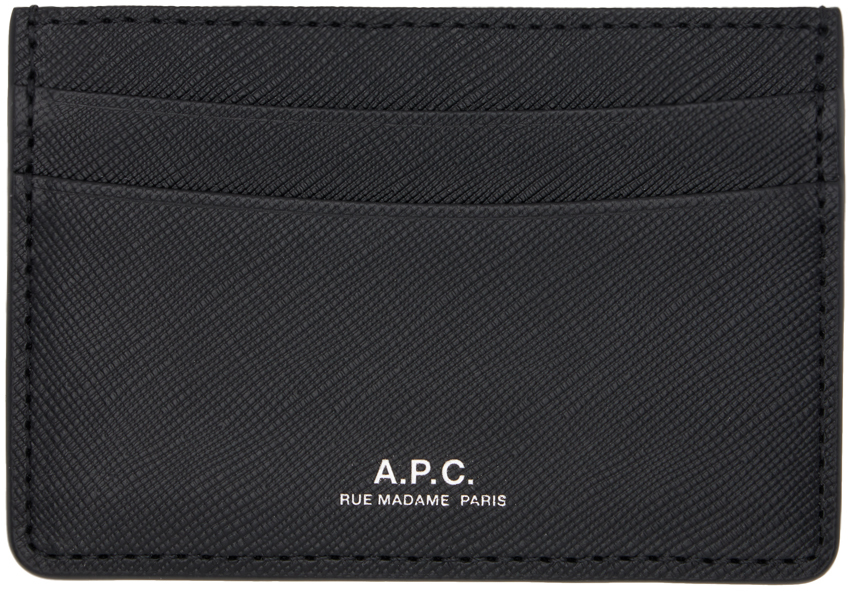 A.P.C.: Black Andre Card Holder | SSENSE UK