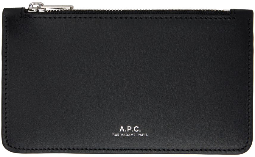 A.P.C.: Black Walter Wallet | SSENSE