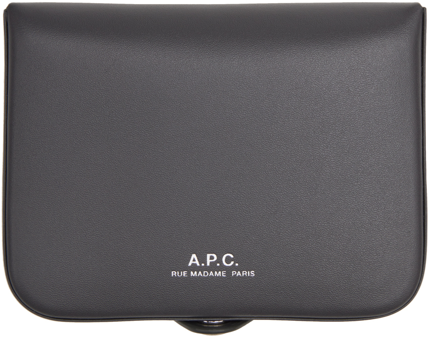 Gray Josh Card Holder by A.P.C. on Sale