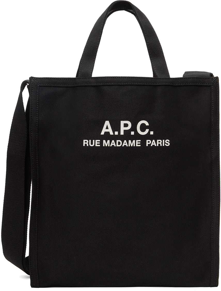 Black Recovery Shopping Tote by A.P.C. on Sale