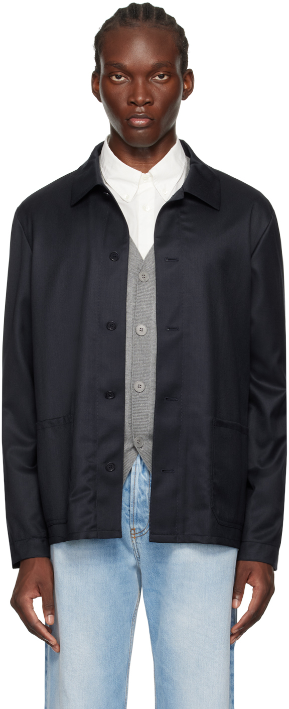 A.P.C.: Navy Kerlouan Jacket | SSENSE