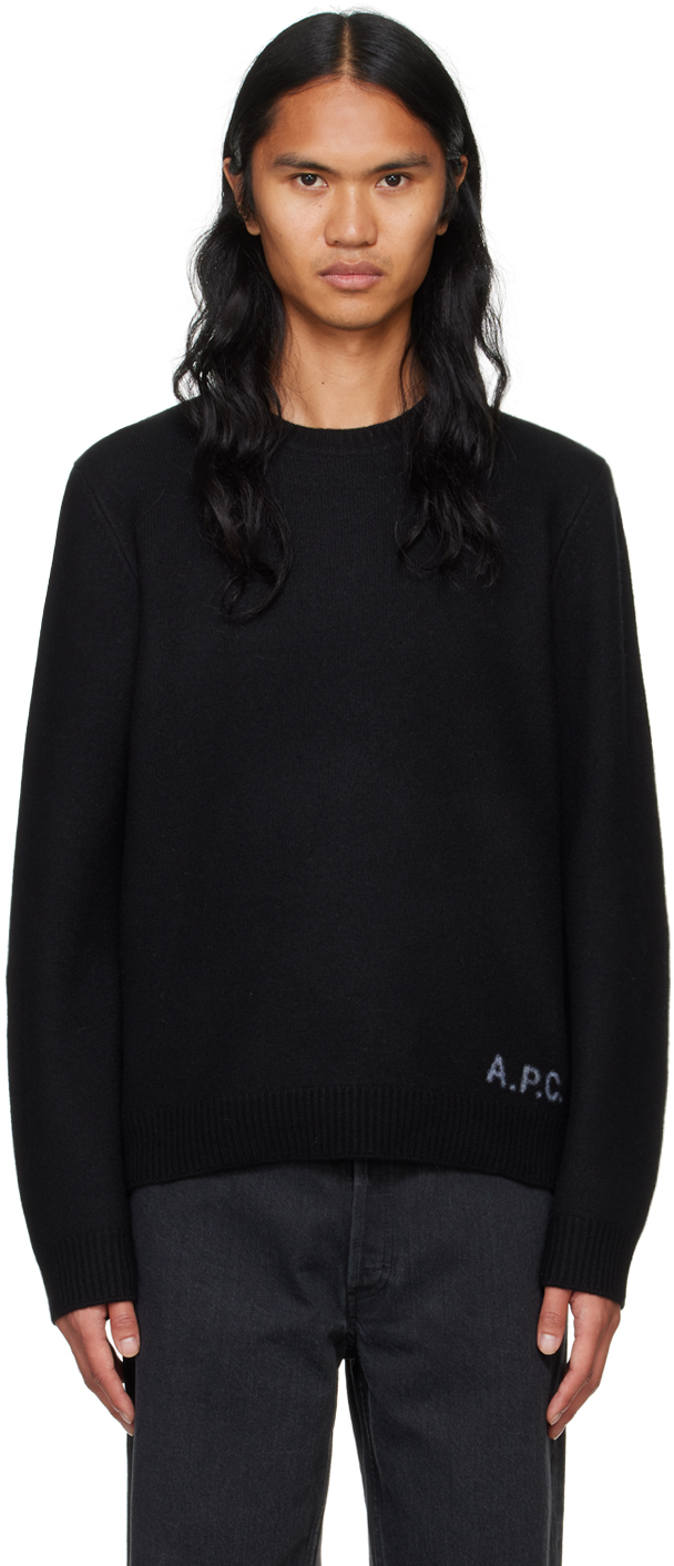 A.P.C.: Pull Edward noir | SSENSE France