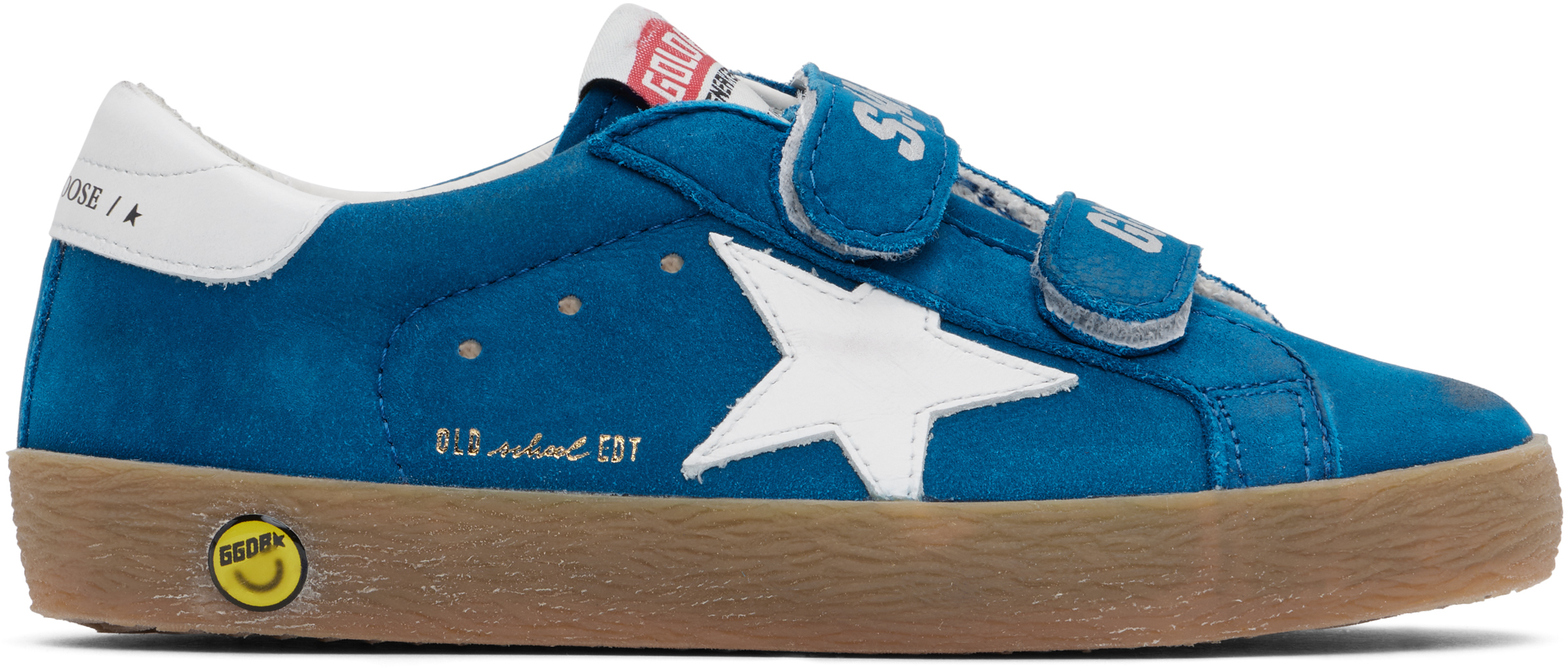 Kids Blue & White Old School Sneakers by Golden Goose on Sale