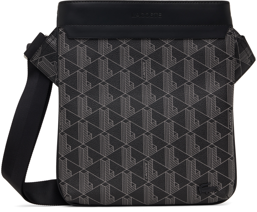 Black 'The Blend Monogram Print' Bag by Lacoste on Sale