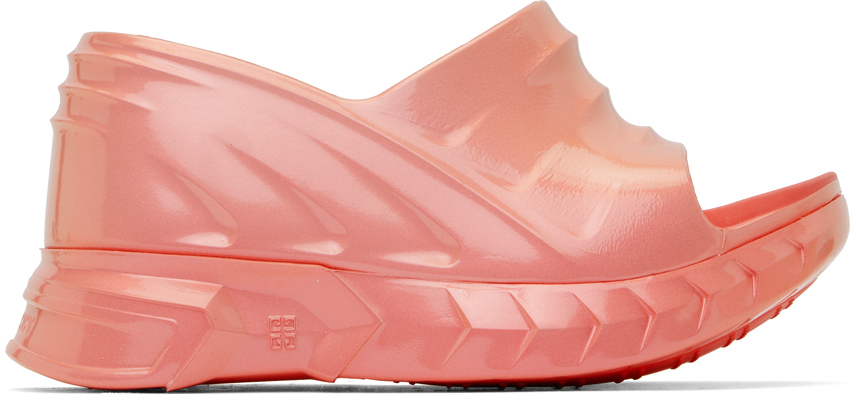 Pink Marshmallow Wedge Sandals by Givenchy on Sale