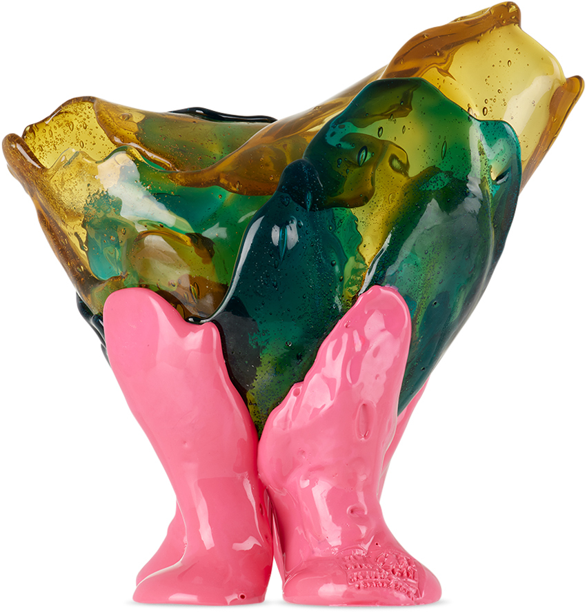 SSENSE Exclusive Orange & Blue Medium Fioca Extra Colour Vase by CORSI ...