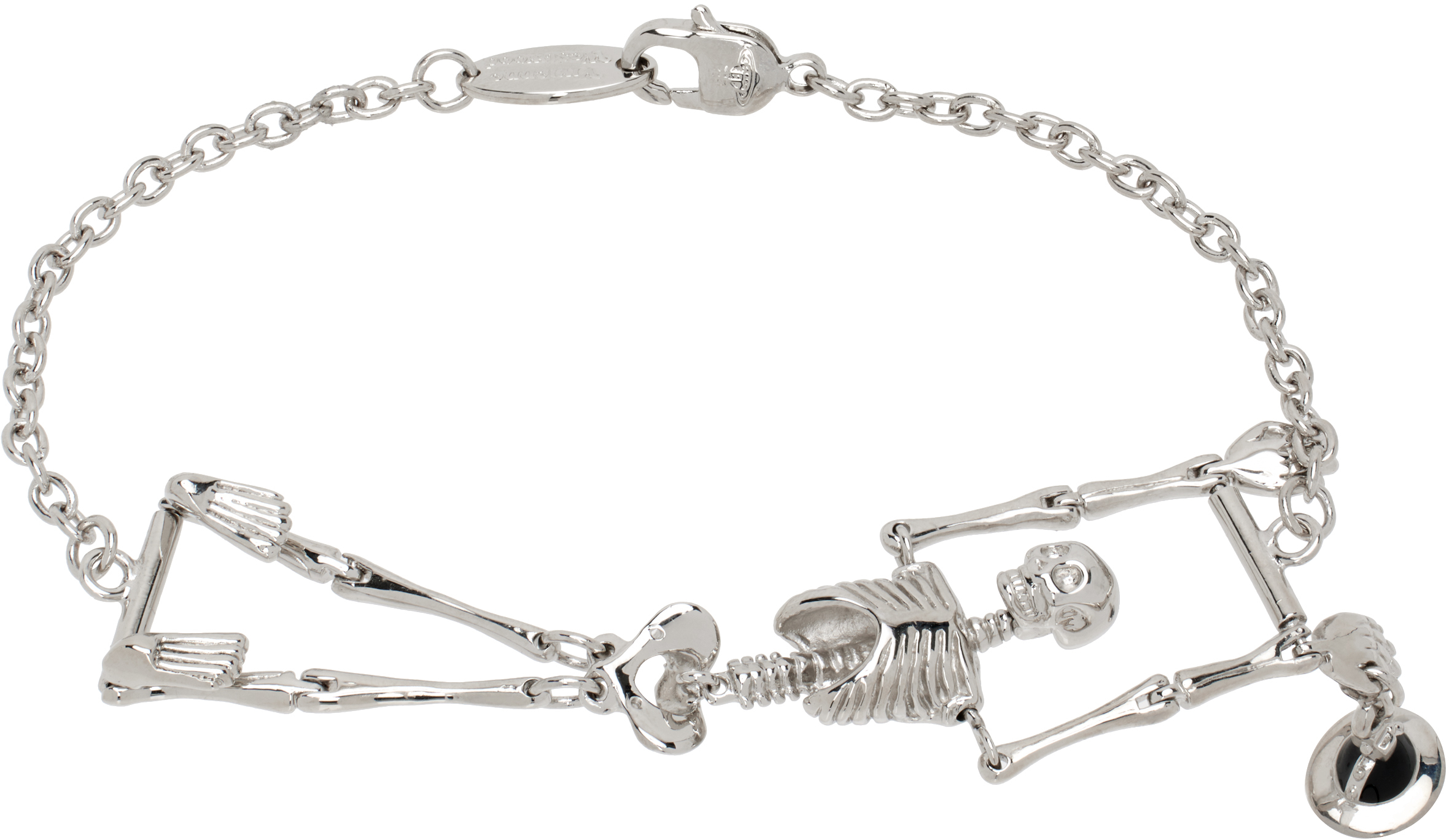 Vivienne Westwood: Silver Skeleton Bracelet | SSENSE UK