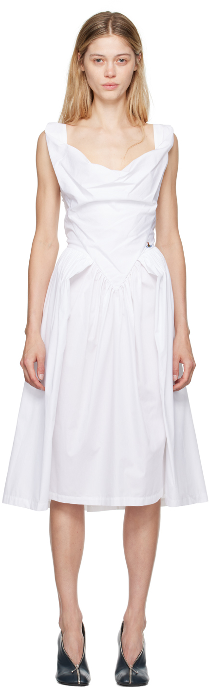 White Sunday Midi Dress by Vivienne Westwood on Sale