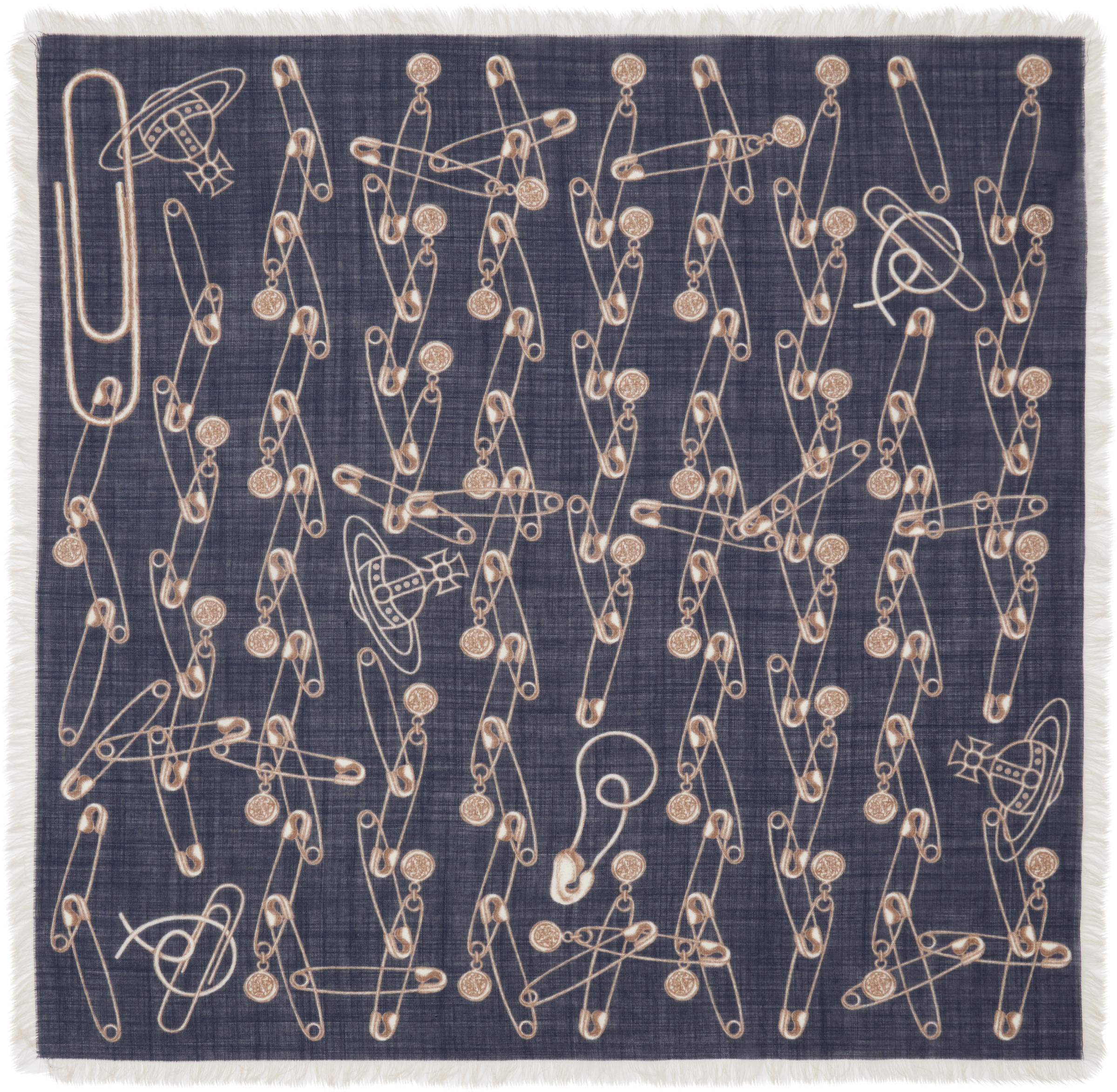 Navy Safety Pin Pocket Square