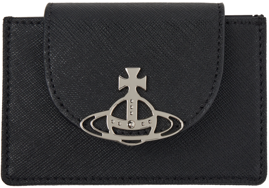 Vivienne Westwood: Black Flap Card Holder | SSENSE