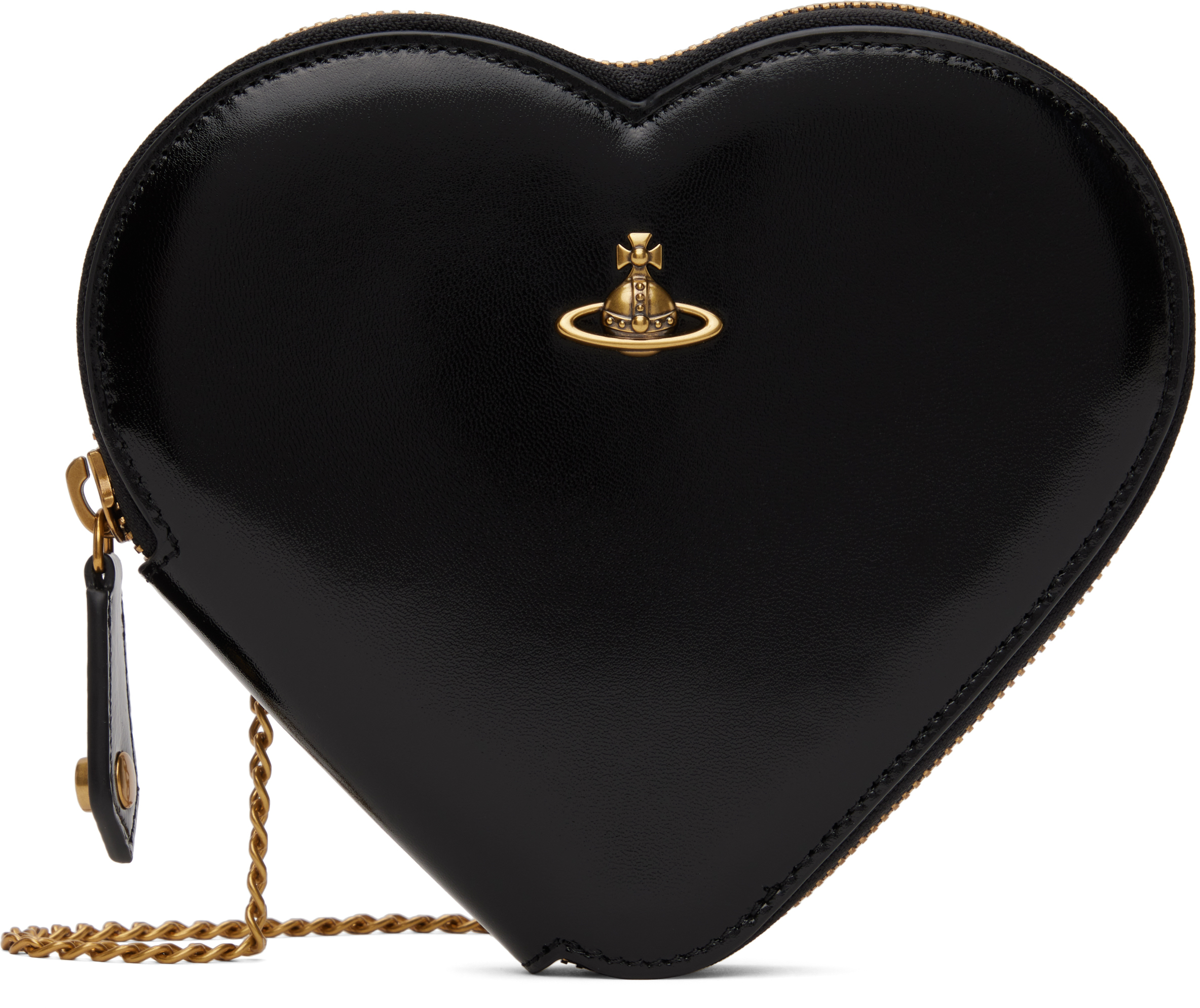 Black New Heart Crossbody Bag by Vivienne Westwood on Sale