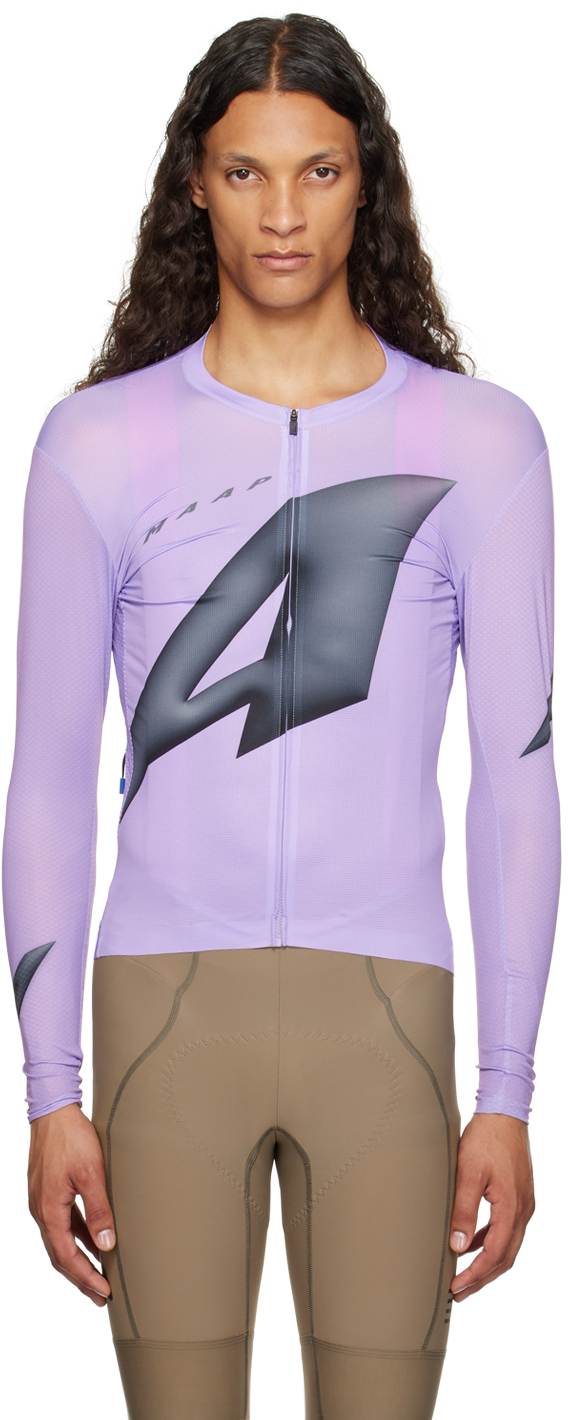 Purple Orbit Pro Air Jersey 2.0 Long Sleeve T-Shirt by MAAP on Sale