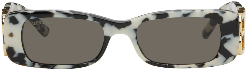 Tortoiseshell Dynasty Rectangle Sunglasses by Balenciaga on Sale
