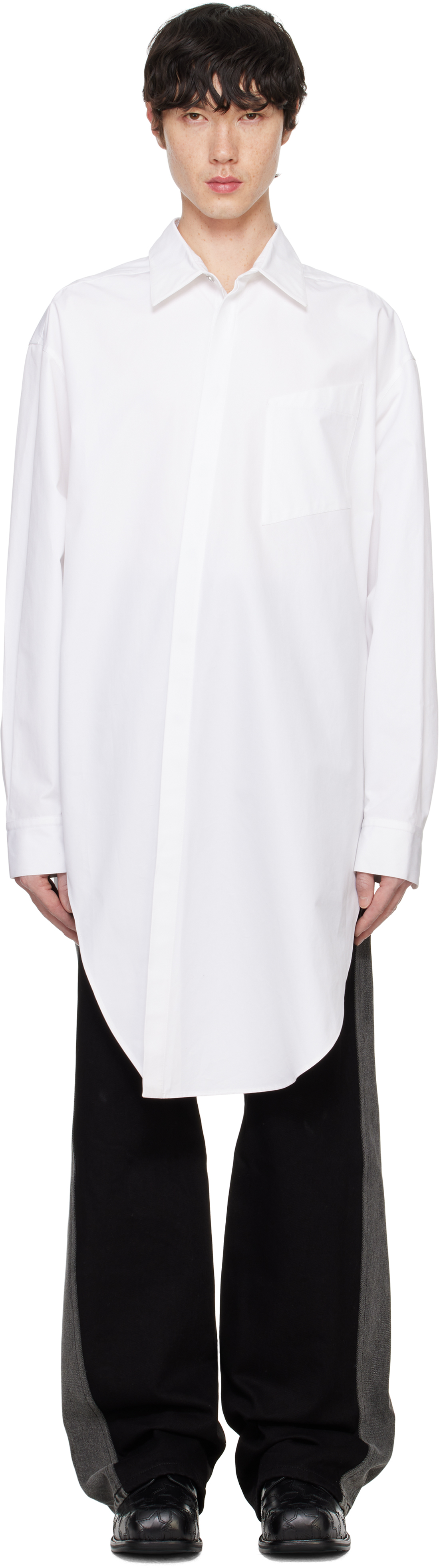 Mugler: White Knot Shirt | SSENSE UK
