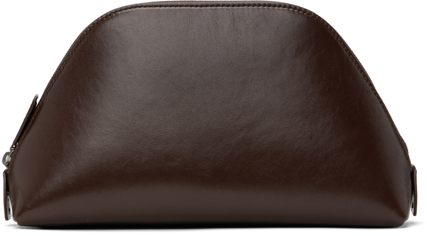 The Row: Brown Devon Pouch | SSENSE