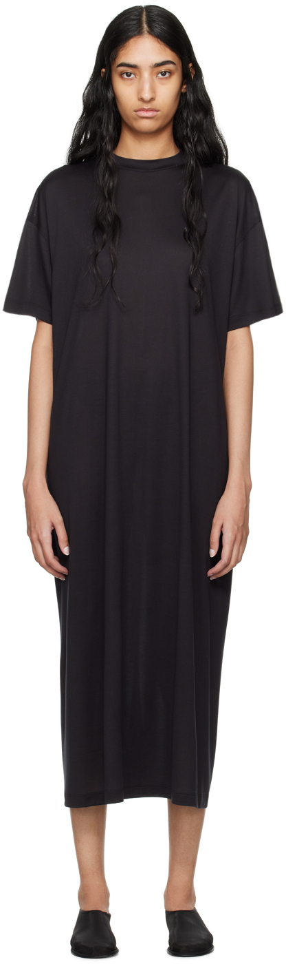 The Row: Robe longue Simo noire | SSENSE France