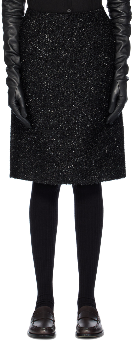 The Row: Jupe midi Corrina noire | SSENSE France