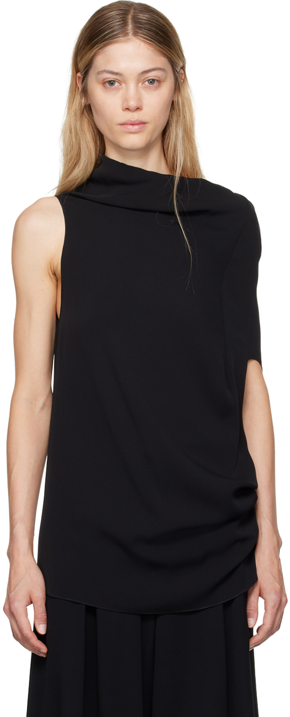 The Row: Black Aria Tank Top | SSENSE
