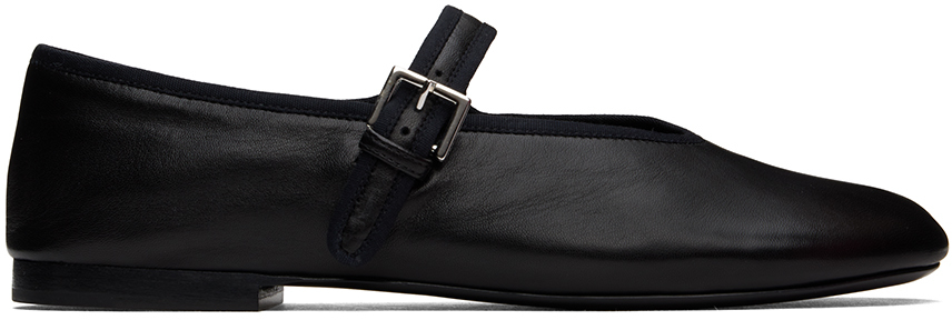 The Row: Black Boheme MJ Ballerina Flats | SSENSE