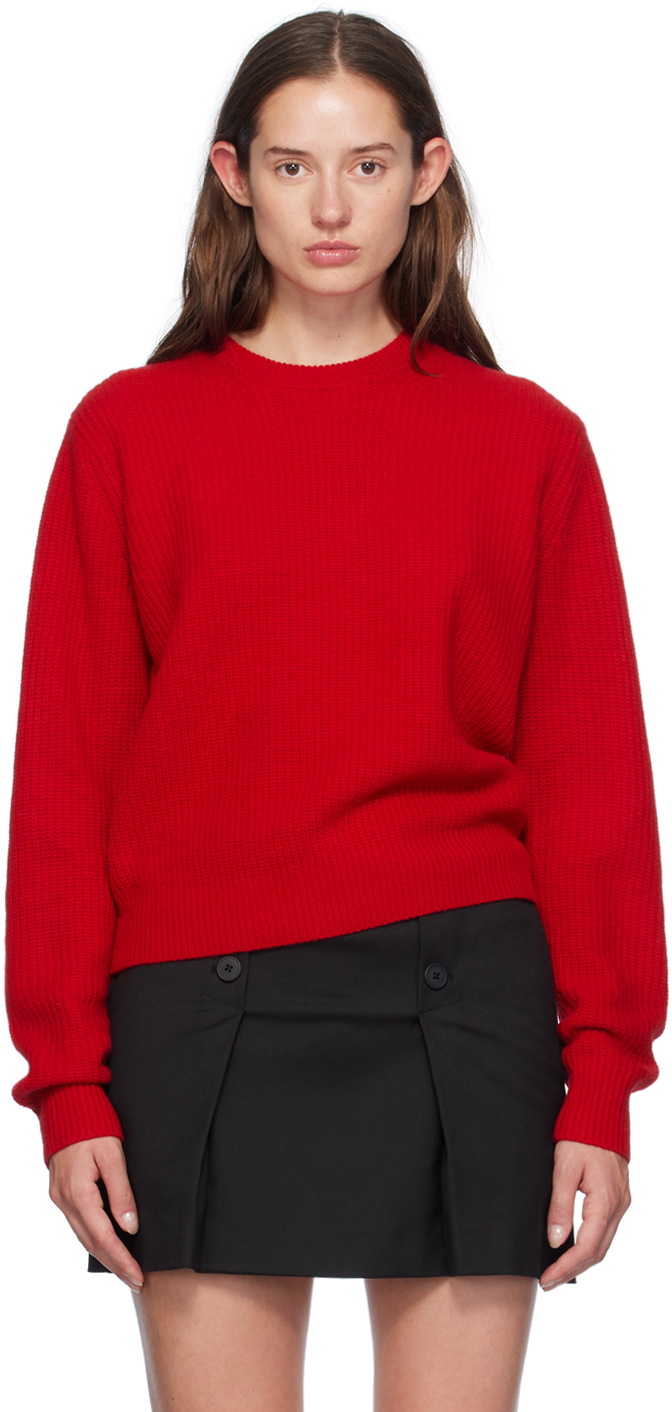 The Garment: Red Como Knit Sweater | SSENSE