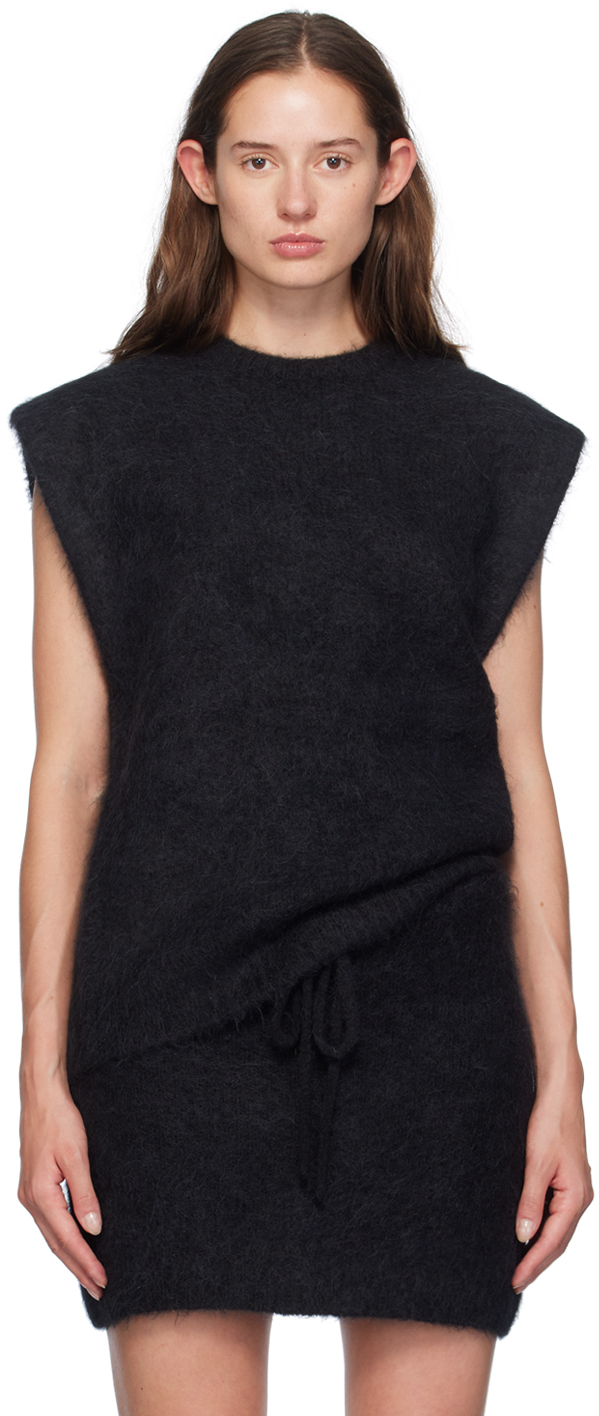The Garment: Black Bern Knit Vest | SSENSE