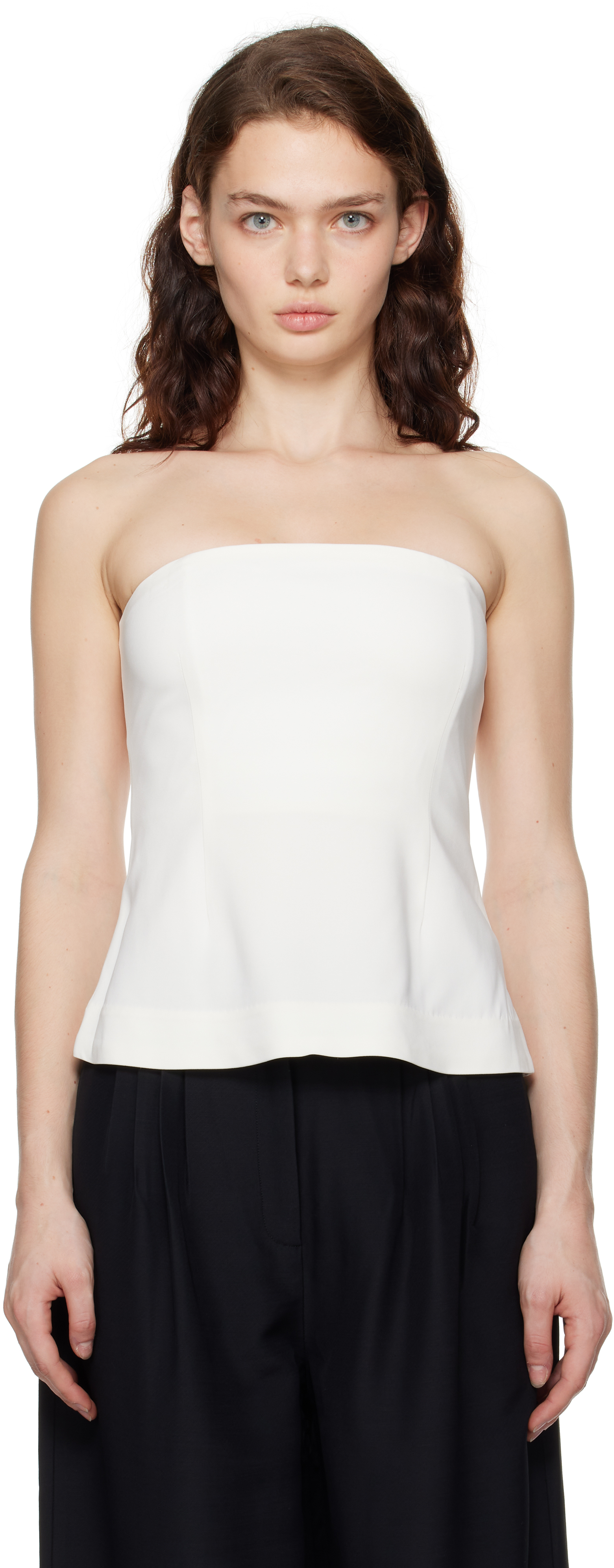 CO: Off-White Bustier Tube Top | SSENSE