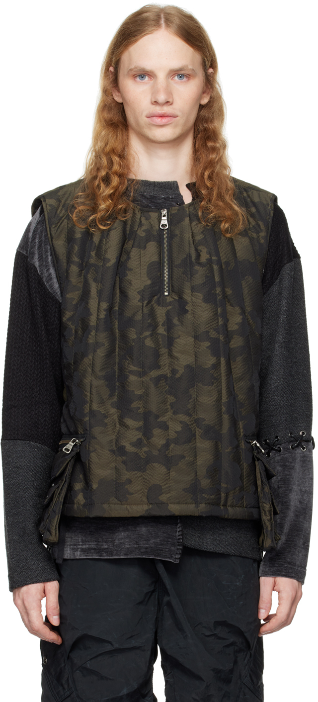 Andersson Bell: Green Padded Turtle Vest | SSENSE