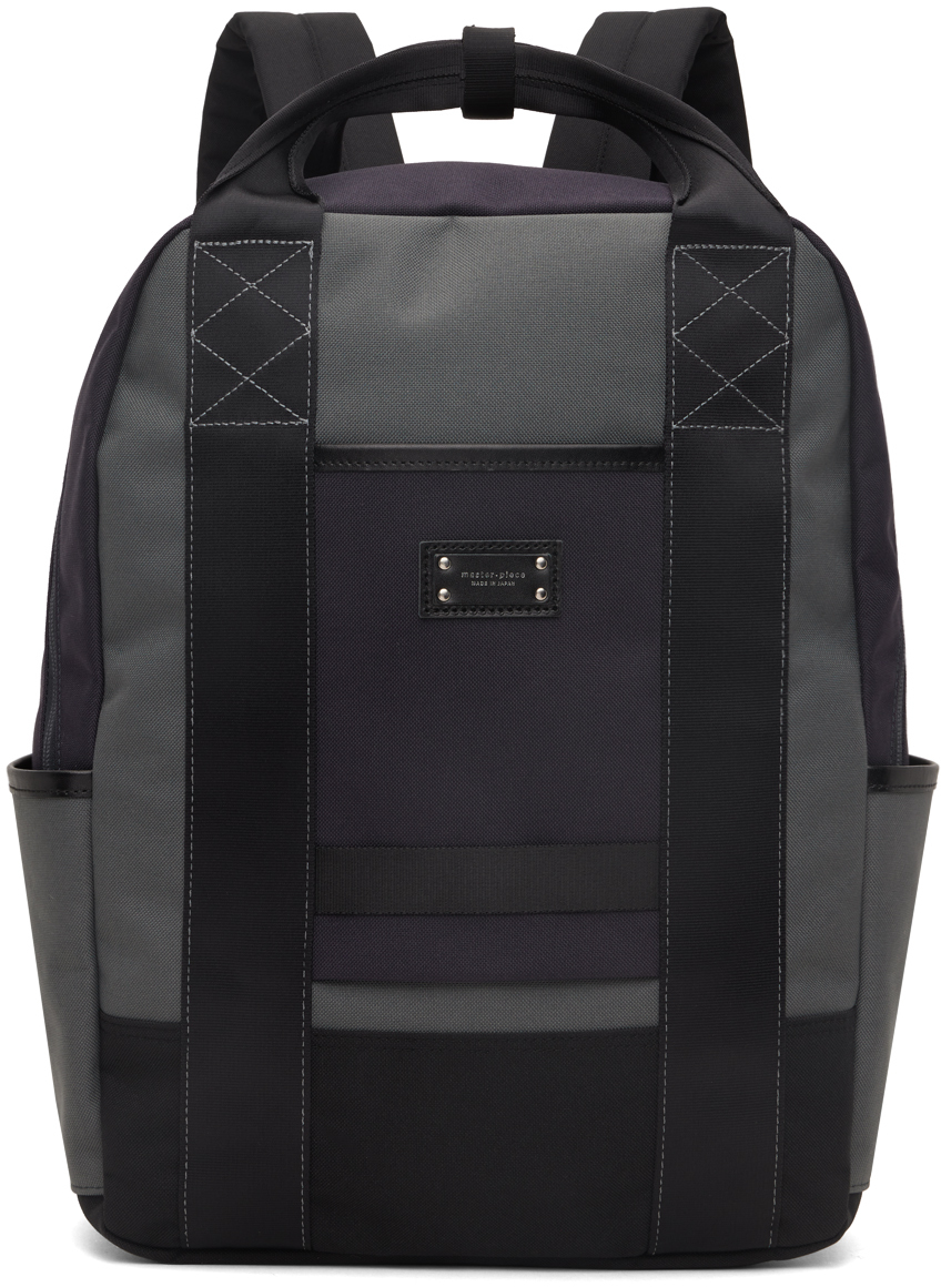 Navy & Gray Defend Backpack by master-piece on Sale