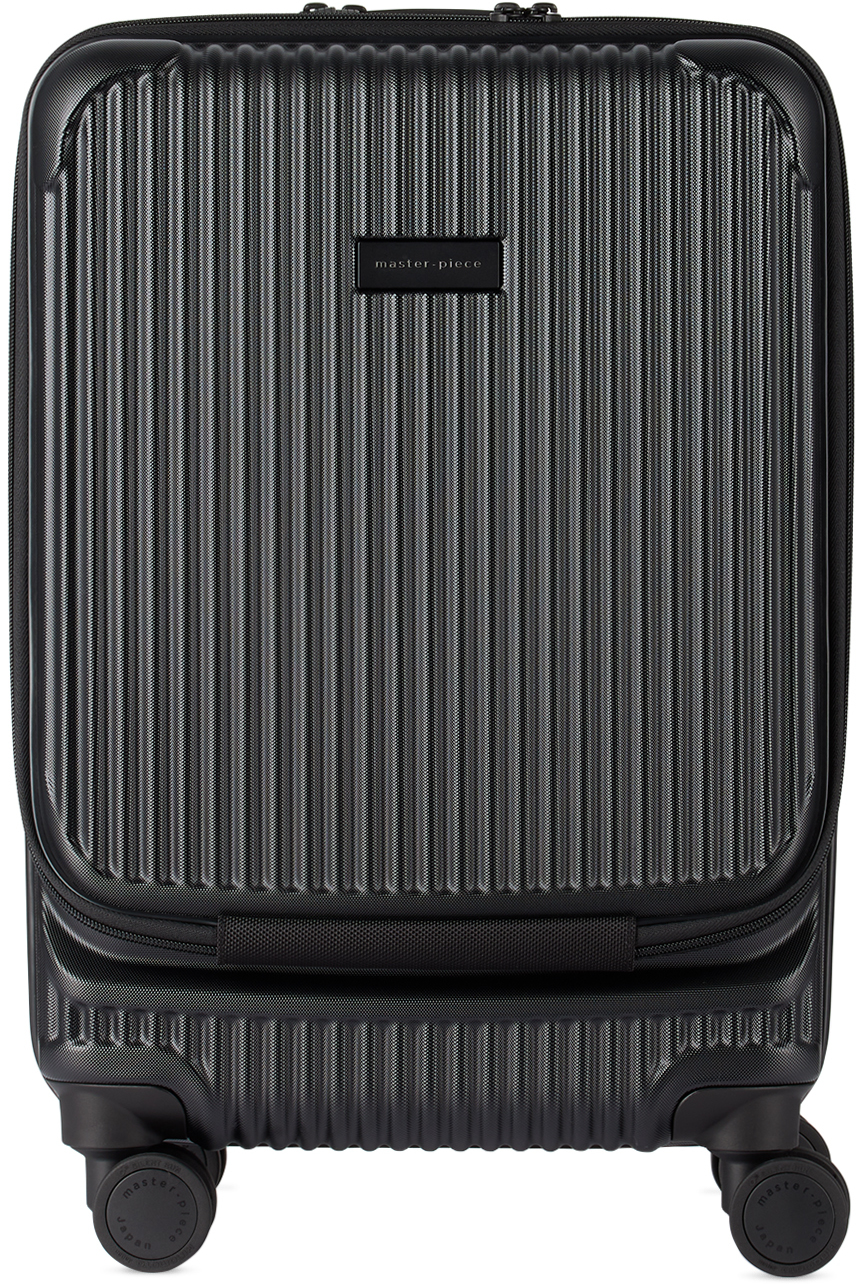 master-piece: Black Trolley Suitcase, 34 L | SSENSE